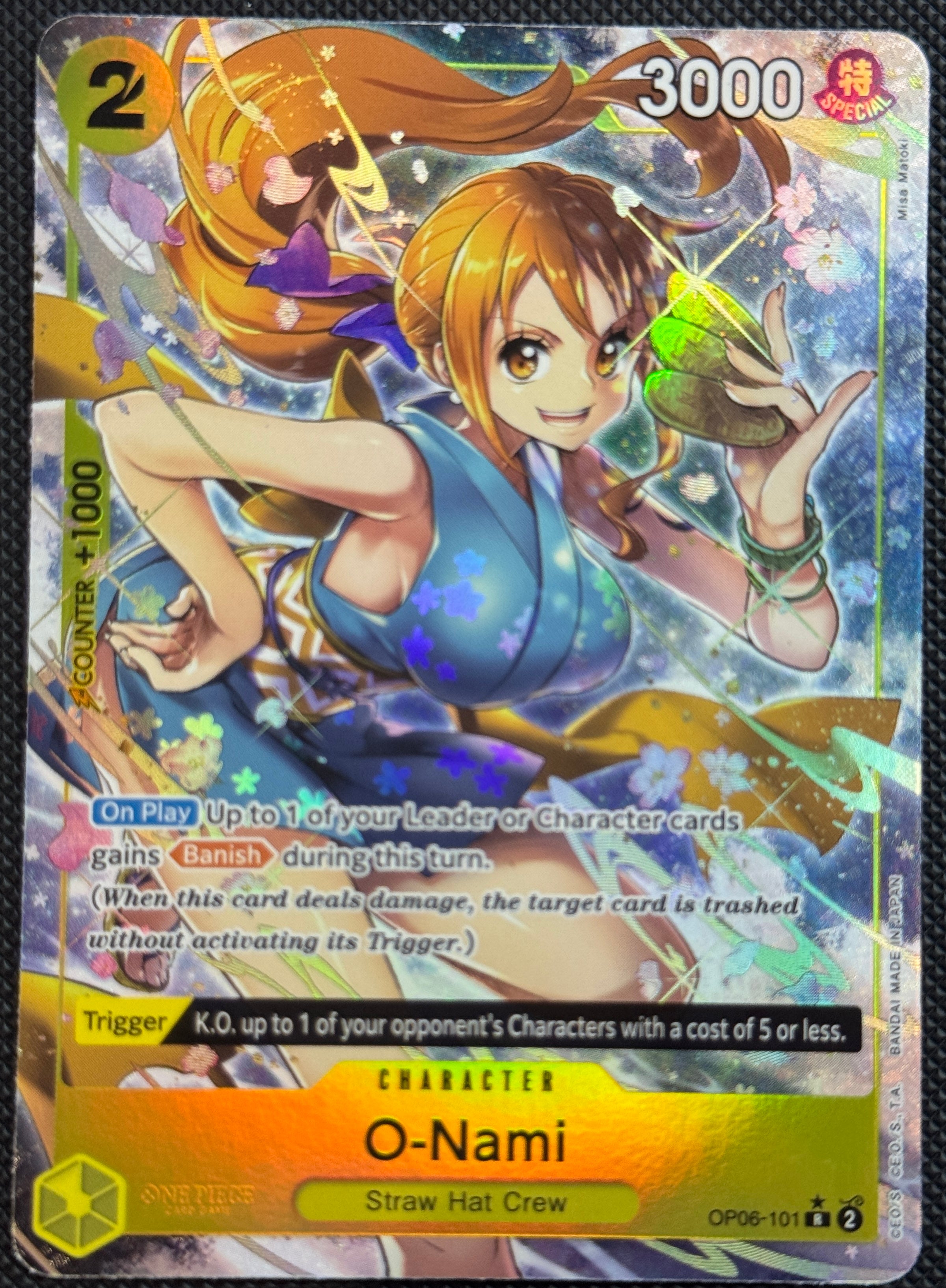 O-Nami OP06-101 R Parallel Wings Of The Captain One Piece Card – Grand Line Collectibles