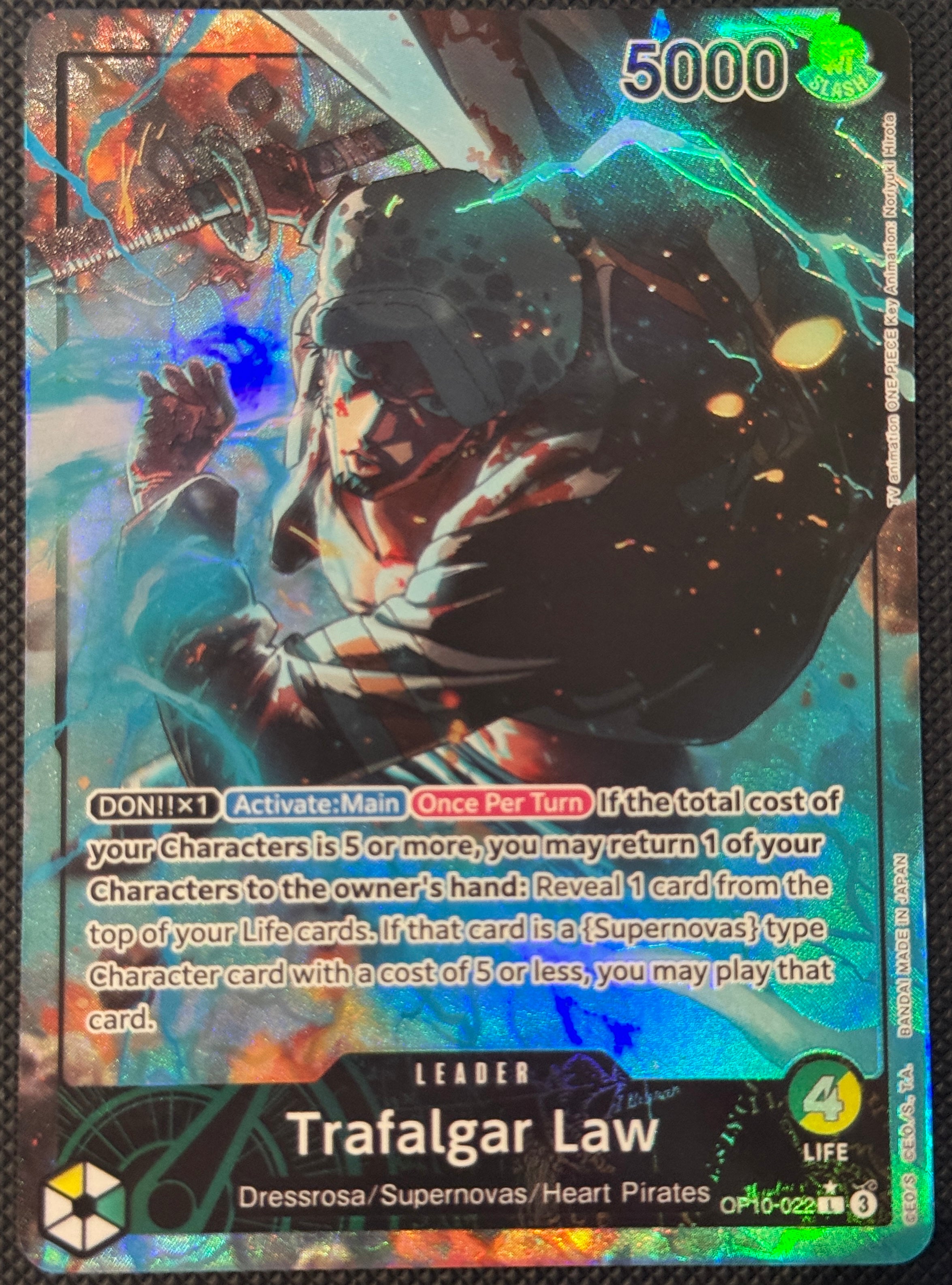 Trafalgar Law OP10-022 Parallel L Royal Blood One Piece Card – Grand Line Collectibles