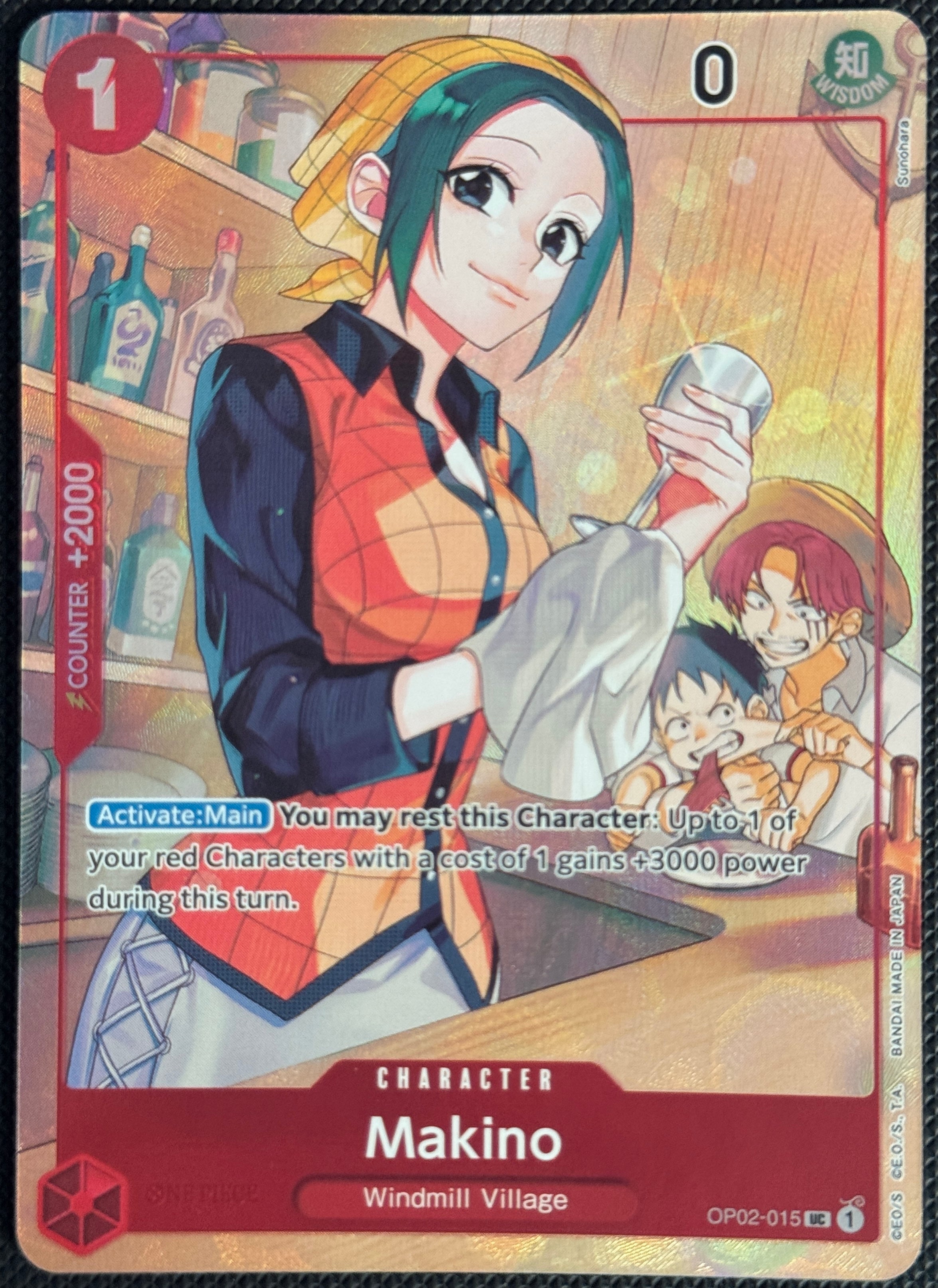 Makino OP02-015 Parallel UC 1st Anniversary Set Promo One Piece Card – Grand Line Collectibles