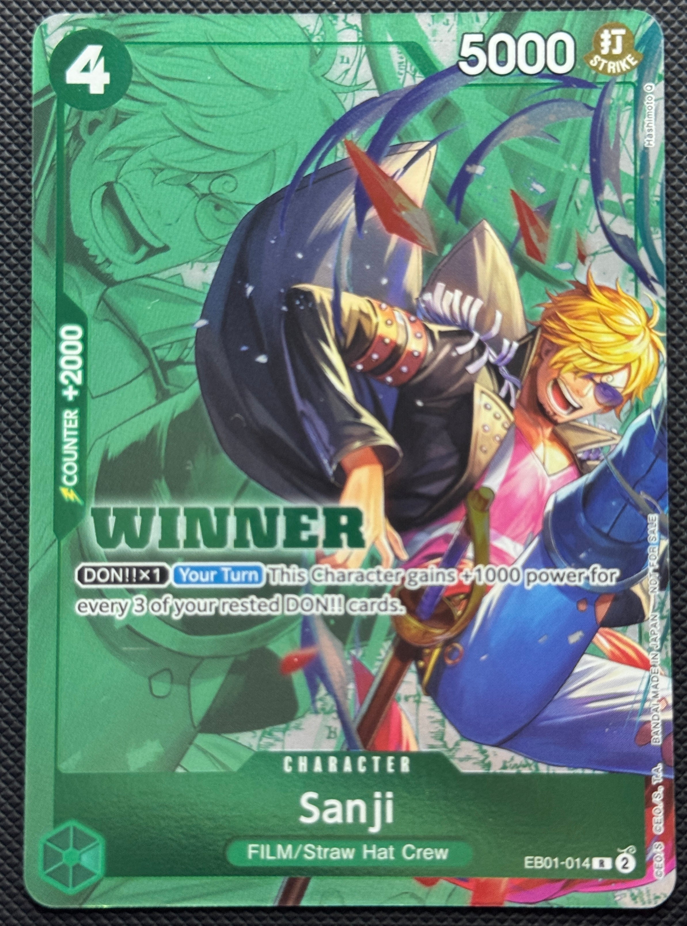 Sanji EB01-014 R Winner Tournament Pack Vol.1 2025 One Piece Card – Grand Line Collectibles