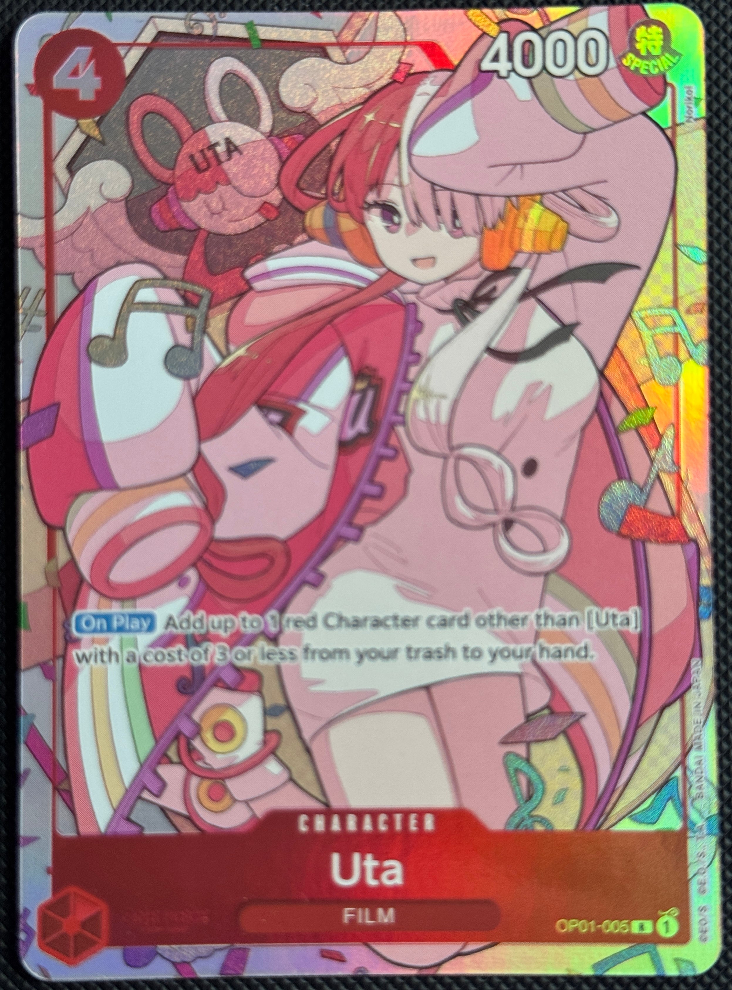 Uta Parallel R OP01-005 Uta Premium Collection Promo One Piece Card – Grand Line Collectibles