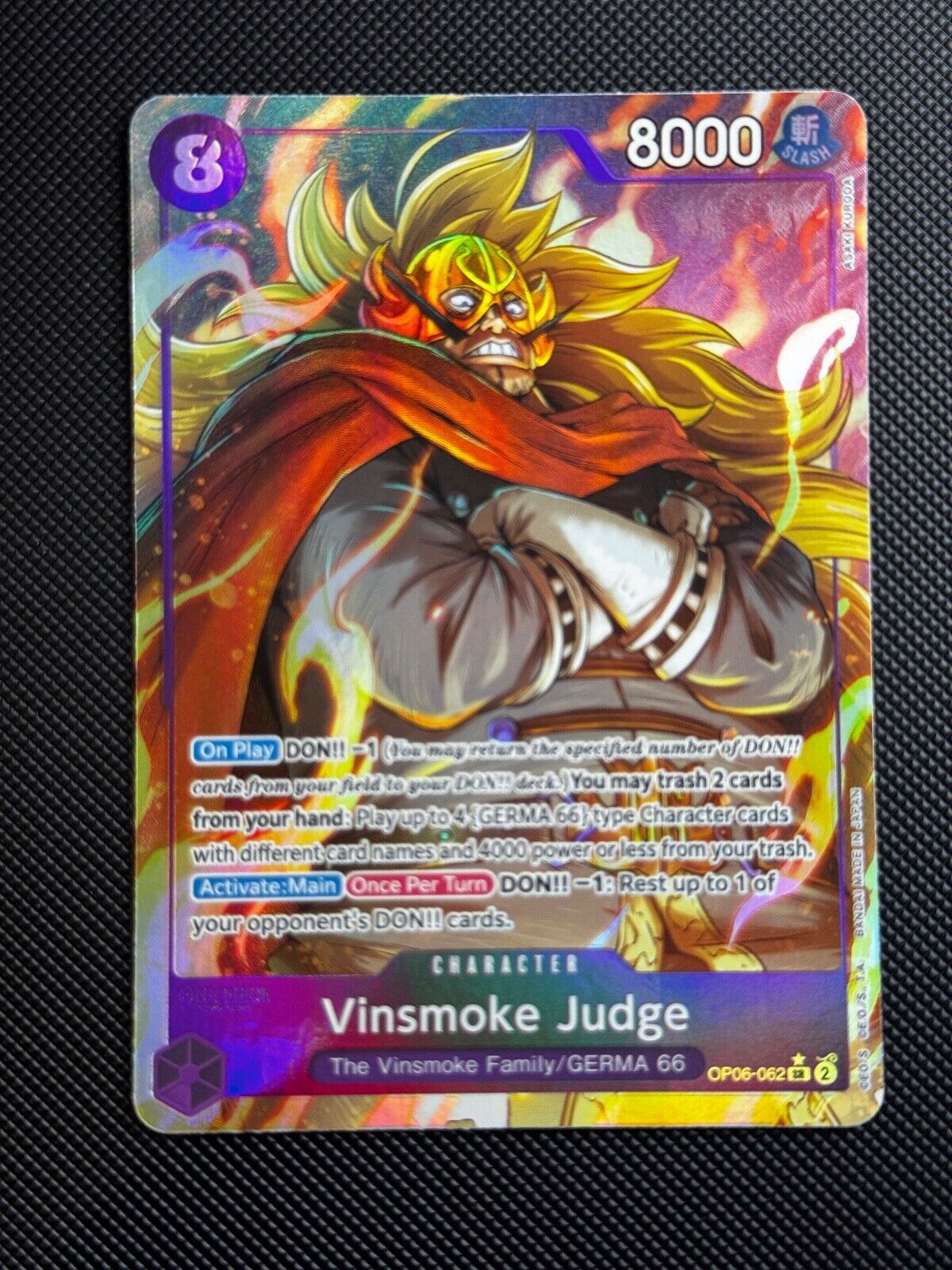 Vinsmoke Judge OP06-062 SR Parallel Wings Of The Captain One Piece Card | Grand Line Collectibles
