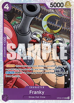 Franky OP09-072 SR Emperors In The New World One Piece Card – Grand Line Collectibles