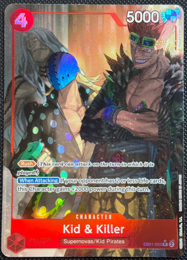 Kid & Killer EB01-003 Parallel R Memorial Collection One Piece Card – Grand Line Collectibles