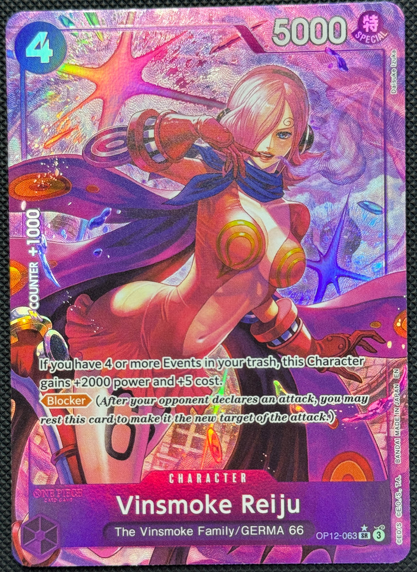 Vinsmoke Reiju OP12-063 Parallel SR Legacy Of The Master One Piece Car – Grand Line Collectibles