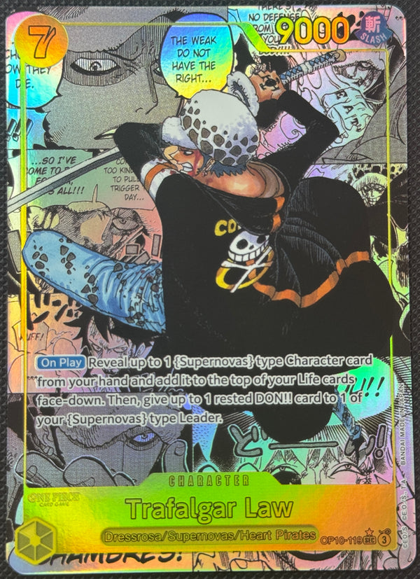 Trafalgar Law OP10-119 Manga Parallel SEC Royal Blood One Piece Card – Grand Line Collectibles