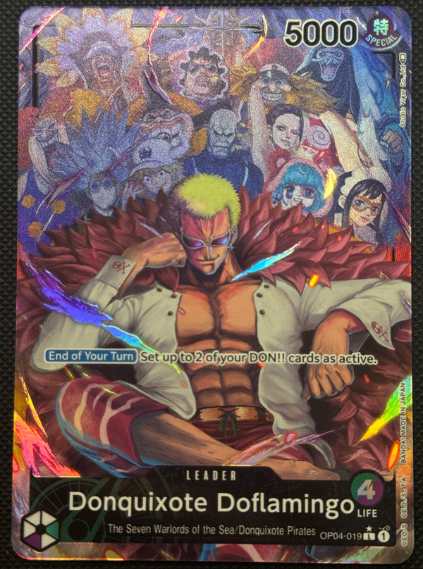 Donquixote Doflamingo OP04-019 Parallel L Kingdoms Of Intrigue One Pie – Grand Line Collectibles