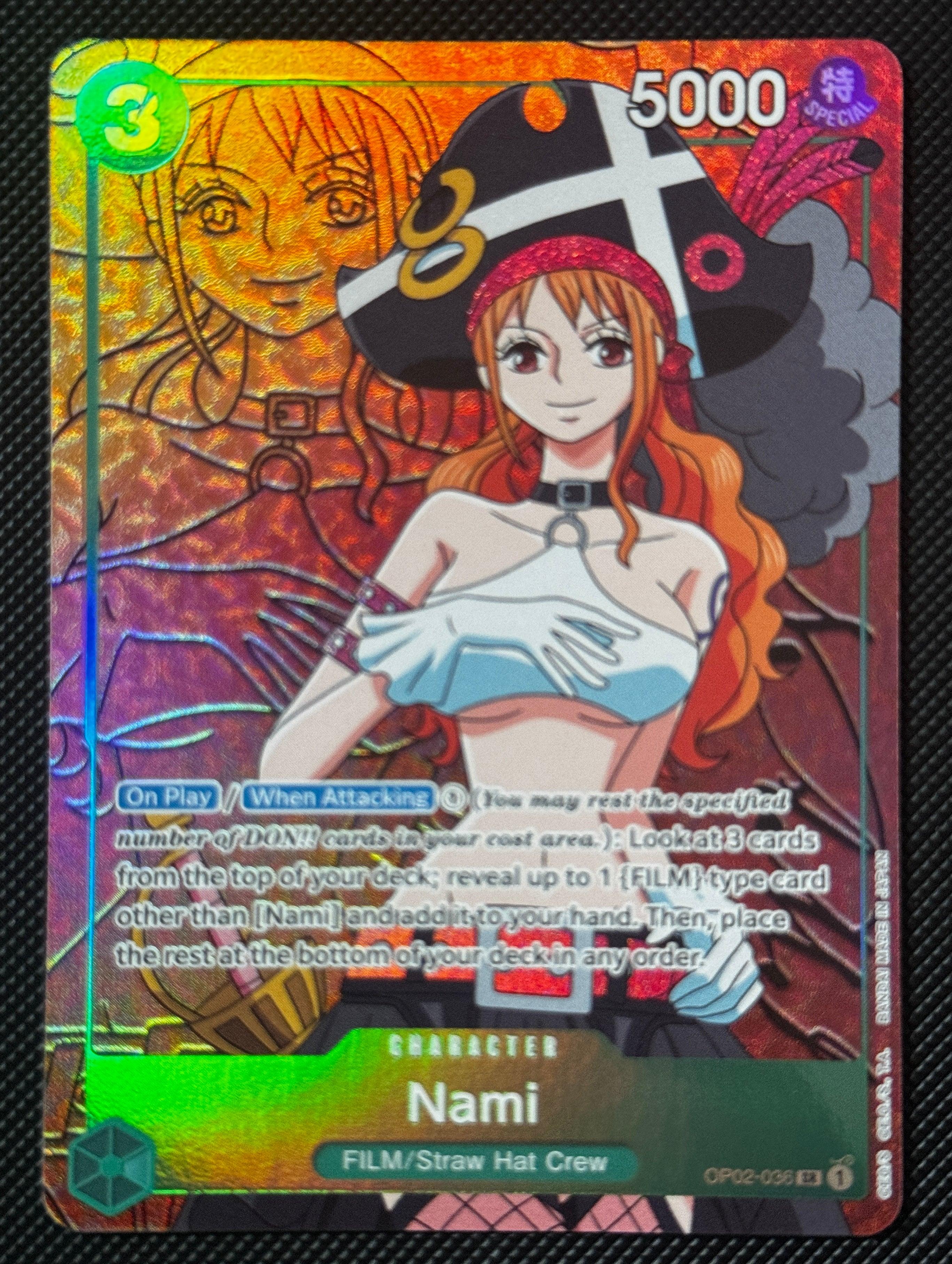 Nami OP02-036 Parallel SR Paramount War One Piece | Grand Line Collectibles