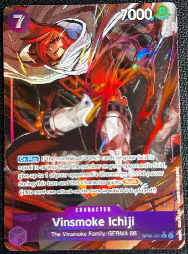 Vinsmoke Ichiji OP06-061 R Parallel Wings of Captain One Piece Card – Grand Line Collectibles