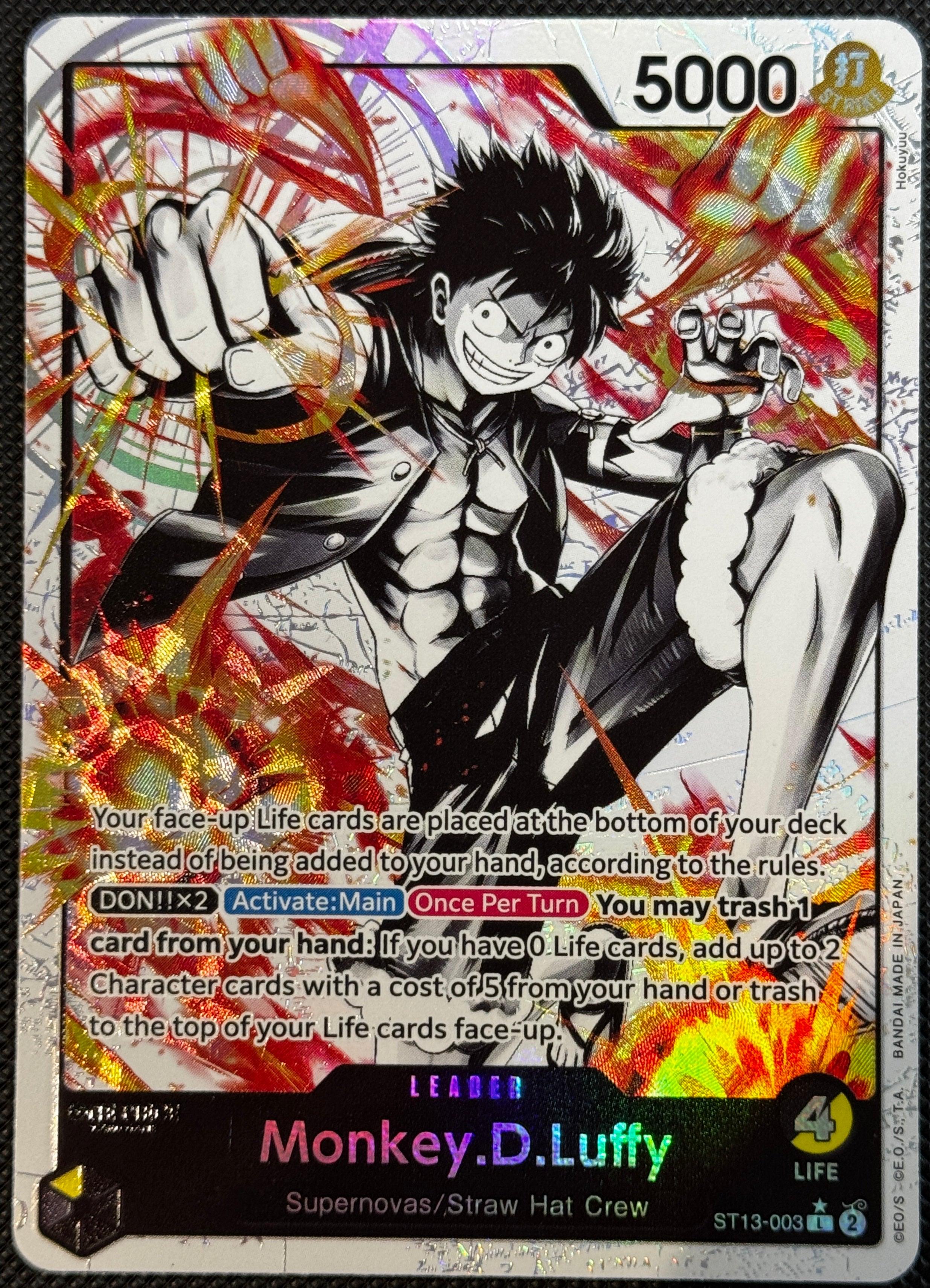 Monkey D Luffy ST13-003 Parallel L The Three Brothers ST13 One Piece C ...