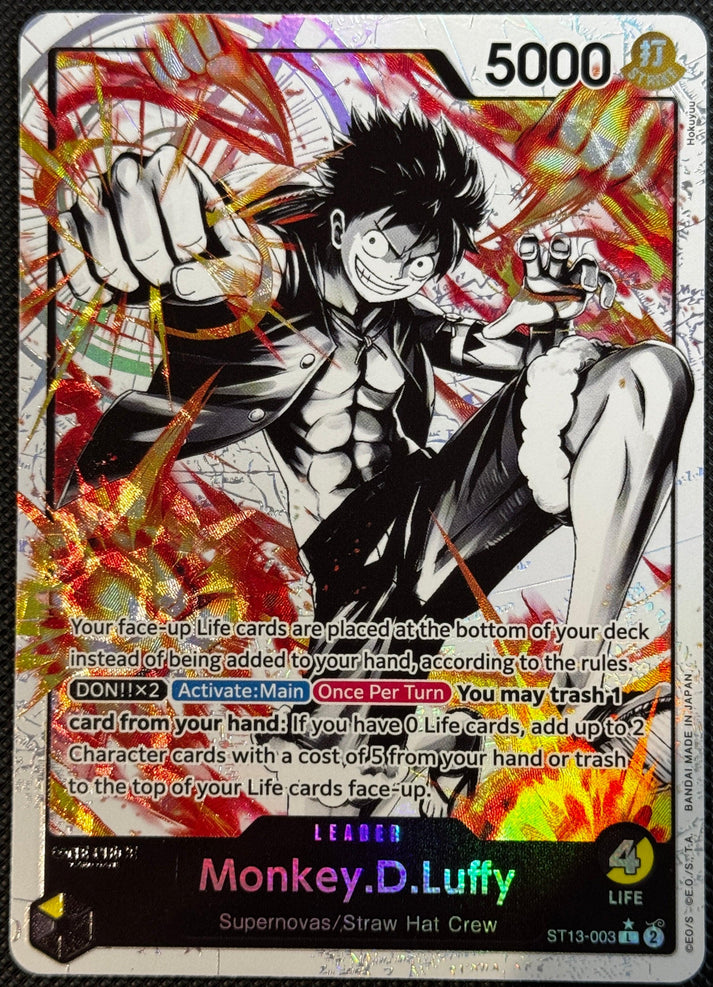 Monkey D Luffy ST13-003 Parallel L The Three Brothers ST13 One Piece C ...